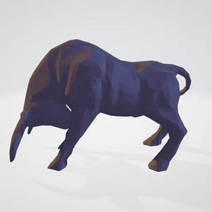 3D Print File Stl, Polygonal Bull, Bull Figure, Bull Trinket - Etsy