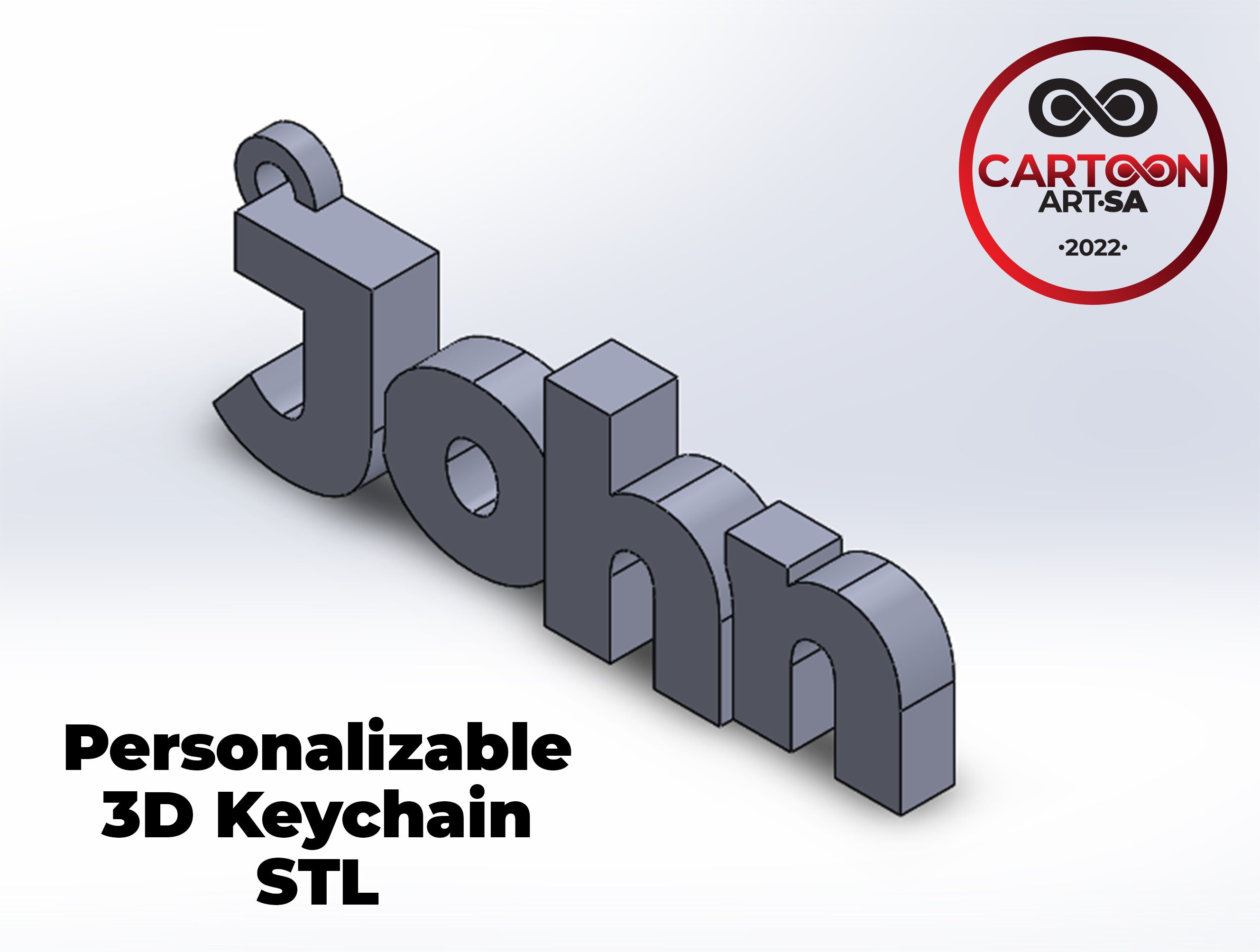 3D Print File STL | Personalizable Keychain | School Bag Name | Custom ...