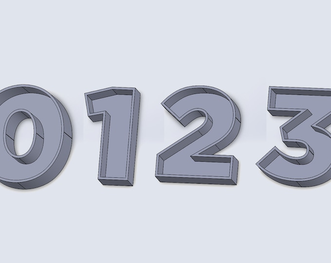 Numbers 0-9 3d-printable Stl-file. Numbers in Arial Font for 3D ...
