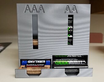 Rugged AA or AAA Battery Holder Battery Caddy Battery Organizer Battery ...