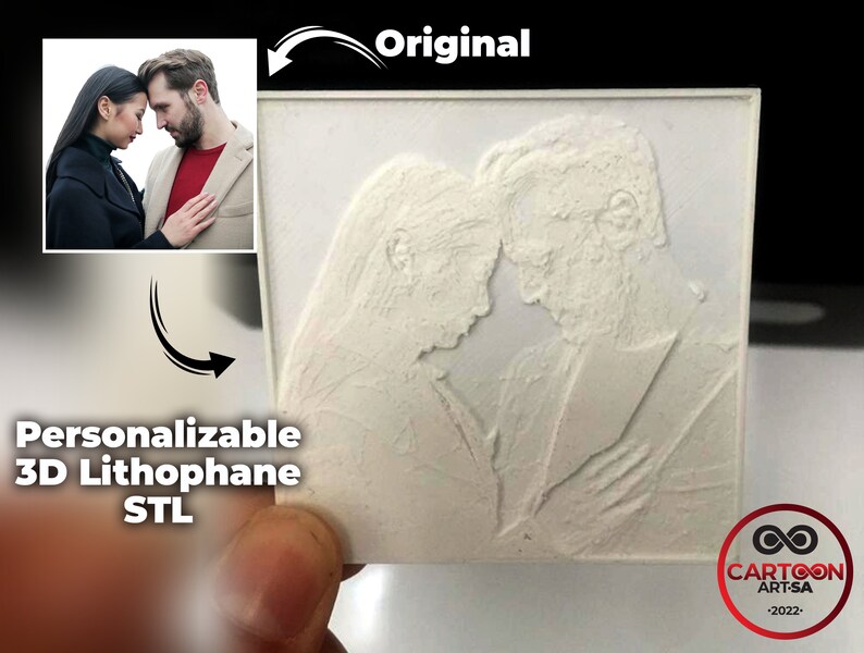 Lithophane 3D Print File Stl Your Picture Printed - Etsy