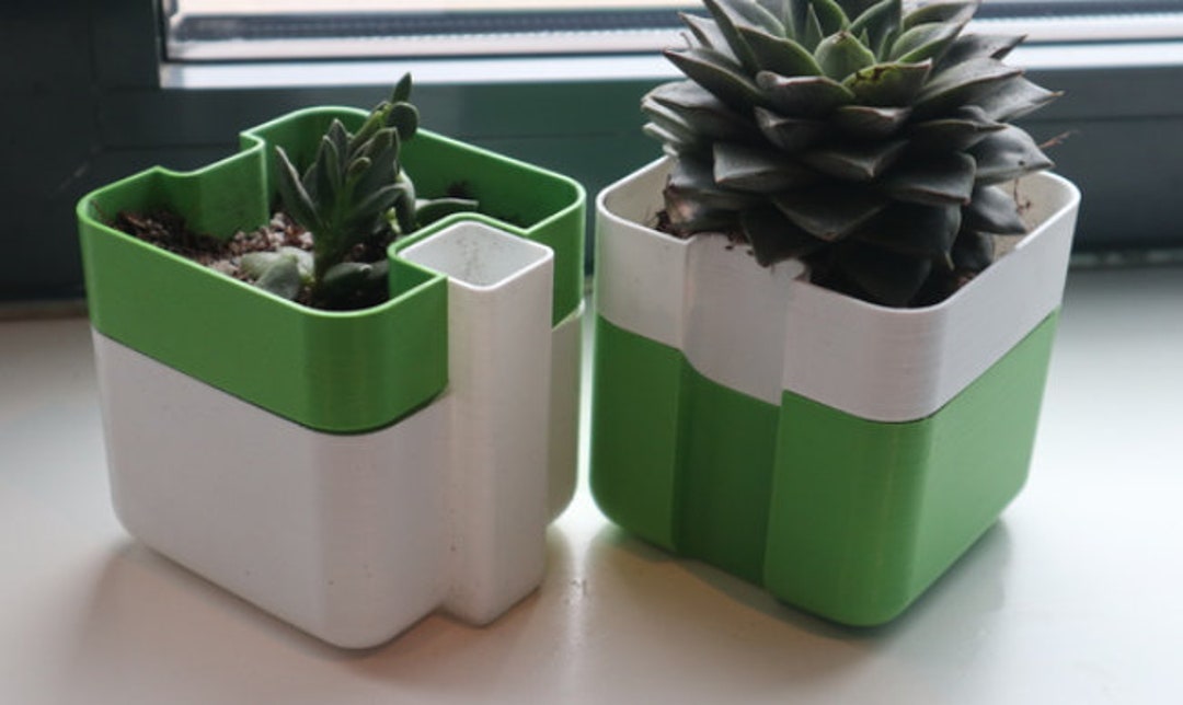 3D Print File Stl, Pot, Vase, Planter, With Attachable Water Tank - Etsy