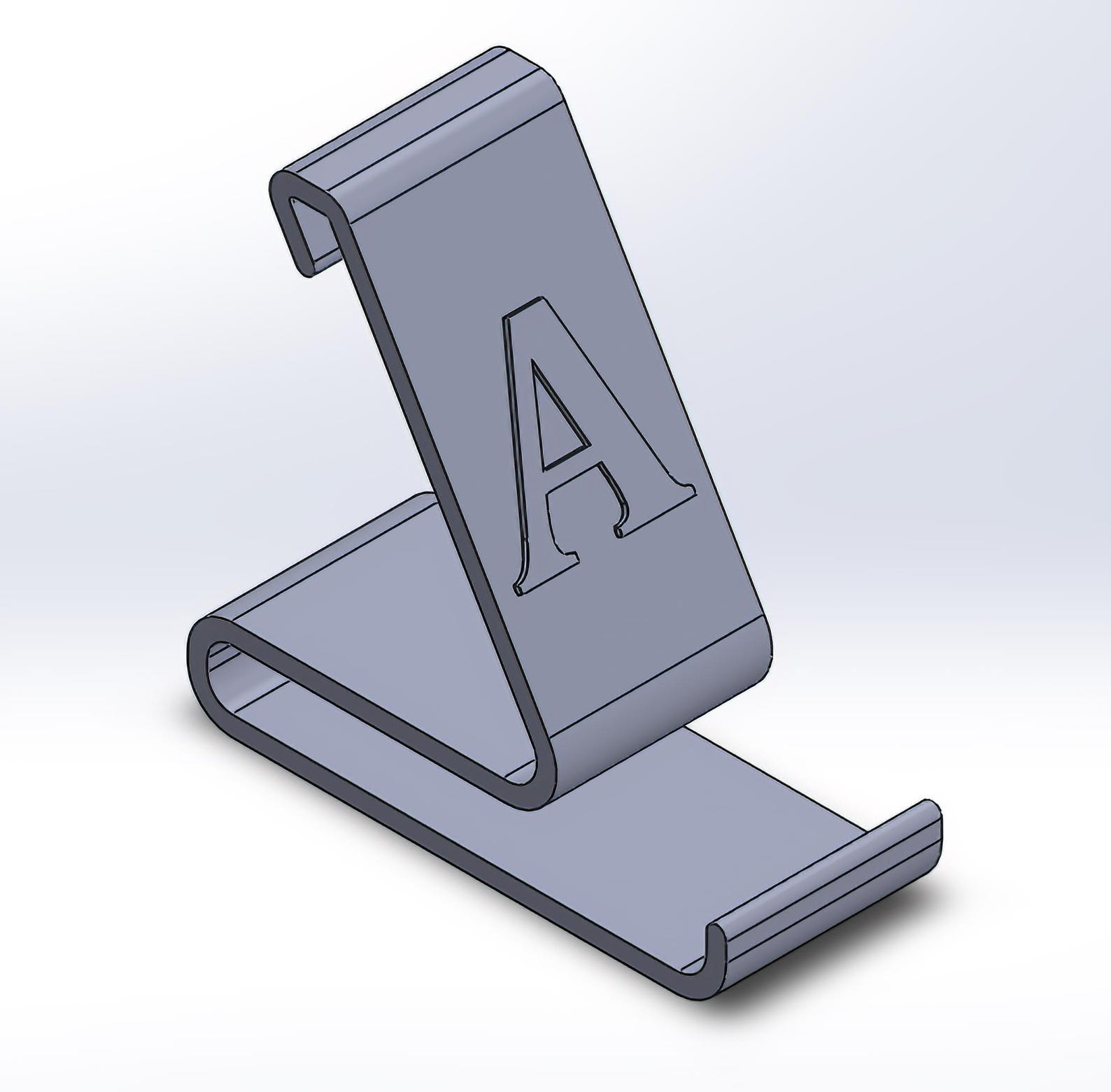 26 Letters, 3D Print File Stl, Phone Holder, All Letters Are Embossed ...