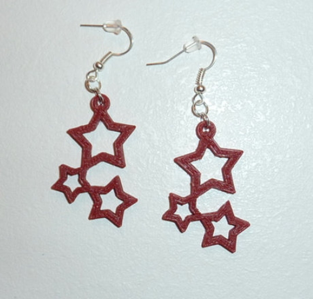 3D Print File Stl, Star Earring, Ear Ring - Etsy
