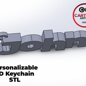3D Print File STL | Personalizable Keychain | School Bag Name | Custom ...