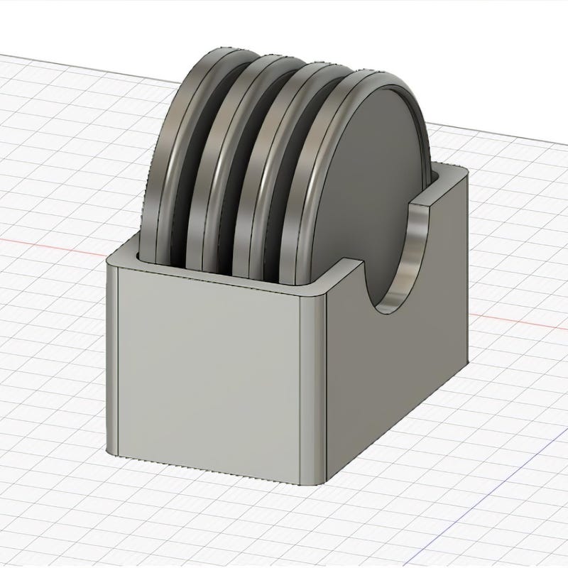 Stl File for Coaster Set - Etsy