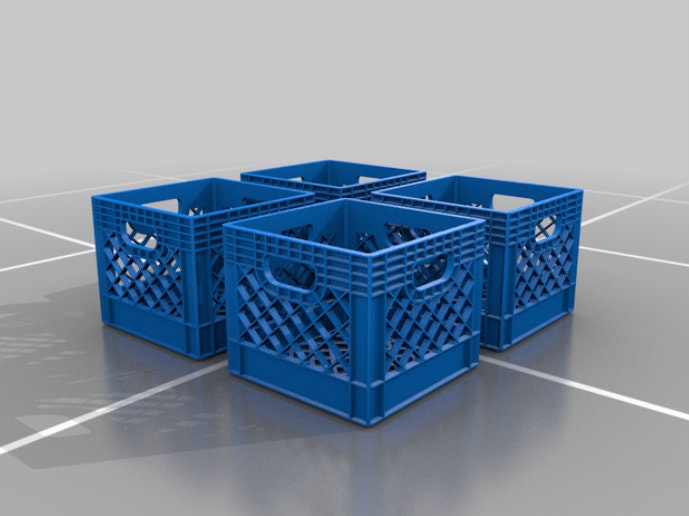 3D Print File Stl Mini Milk Crate Mini Container - Etsy