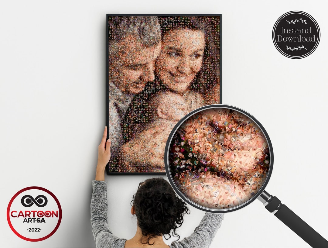 Custom Mosaic Photo Collage | Wedding | Anniversary | Valentine's Day ...