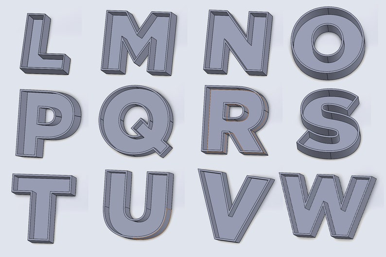 3D Print File Stl, 26 Letter Alphabet Pot, Vase, Hearth Pot - Etsy