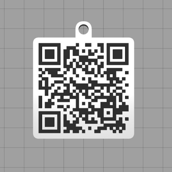 3d Print Qr Code Keychain - Etsy