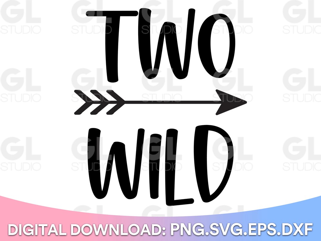 Two Wild SVG, Second Birthday Svg, Png, 2nd Birthday SVG, Happy ...