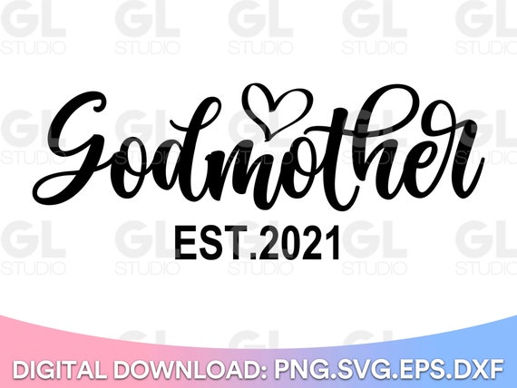 La marraine svg Marraine svg Marraine Établie 2021 SVG | Etsy