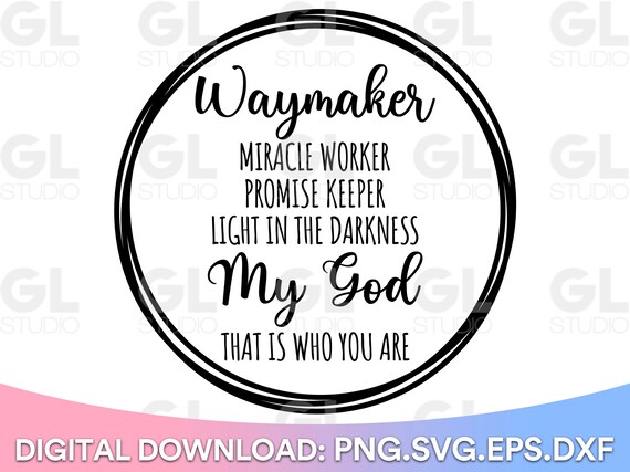 Waymaker Svg Miracle Worker Svg Christian Svg Easter Svg | Etsy