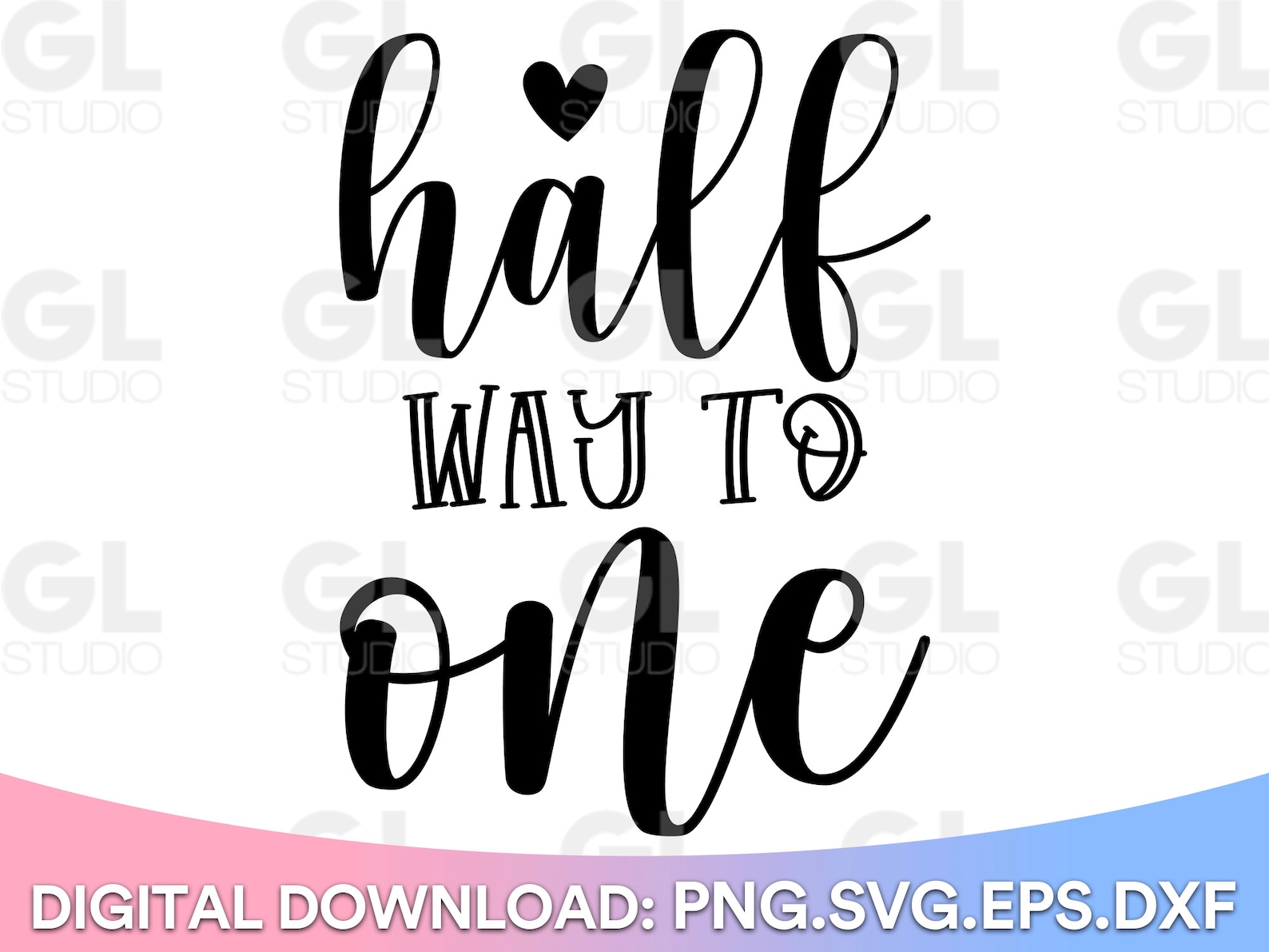 Half Way To One svg Half Birthday SVG Half svg It's My | Etsy