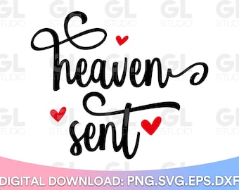Heaven Sent Svg - Etsy UK