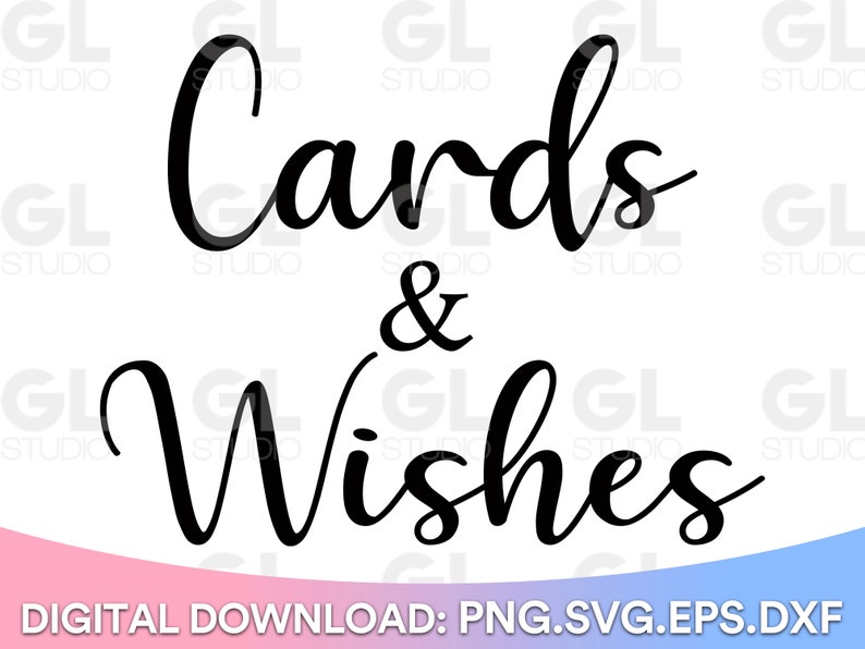 Cards and Wishes Svg Advice and Wishes Svg Wedding SVG File - Etsy