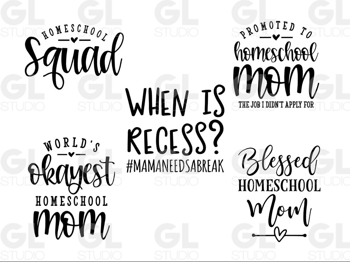 Homeschool Bundle, Homeschool SVG Bundle, Quarantine Svg, Quarantine ...