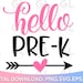 Hello Pre K Svg, Happy First Day of School SVG, Back to School Svg ...