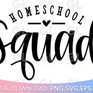 Homeschool Squad Svg, Homeschool Mom Svg, Quarantine Life SVG ...