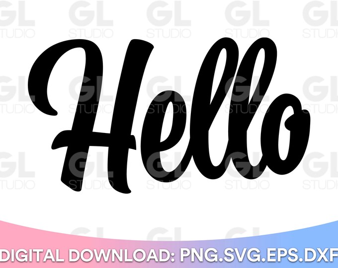 Hello SVG, Welcome Svg, Dxf, Png Instant Download, Front Door Sign SVG ...