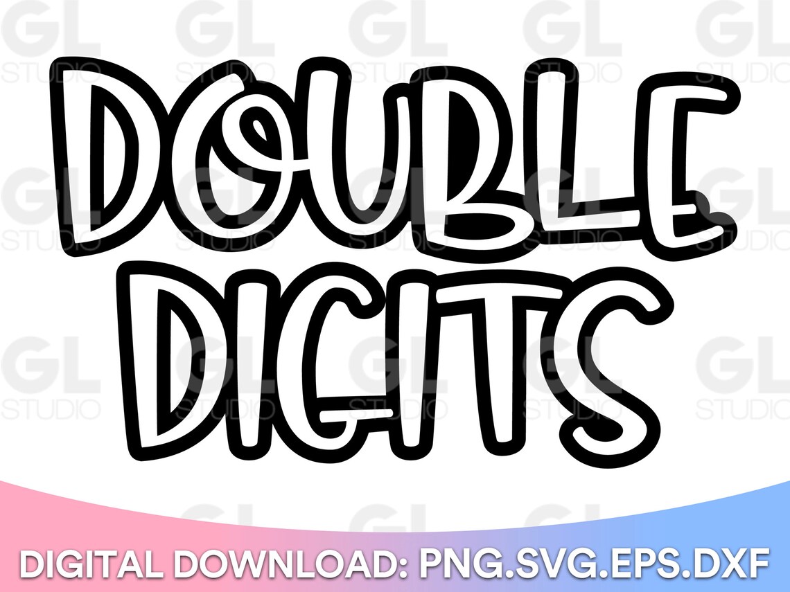 Double Digits SVG Birthday Girl Svg Png 10th Birthday Svg | Etsy