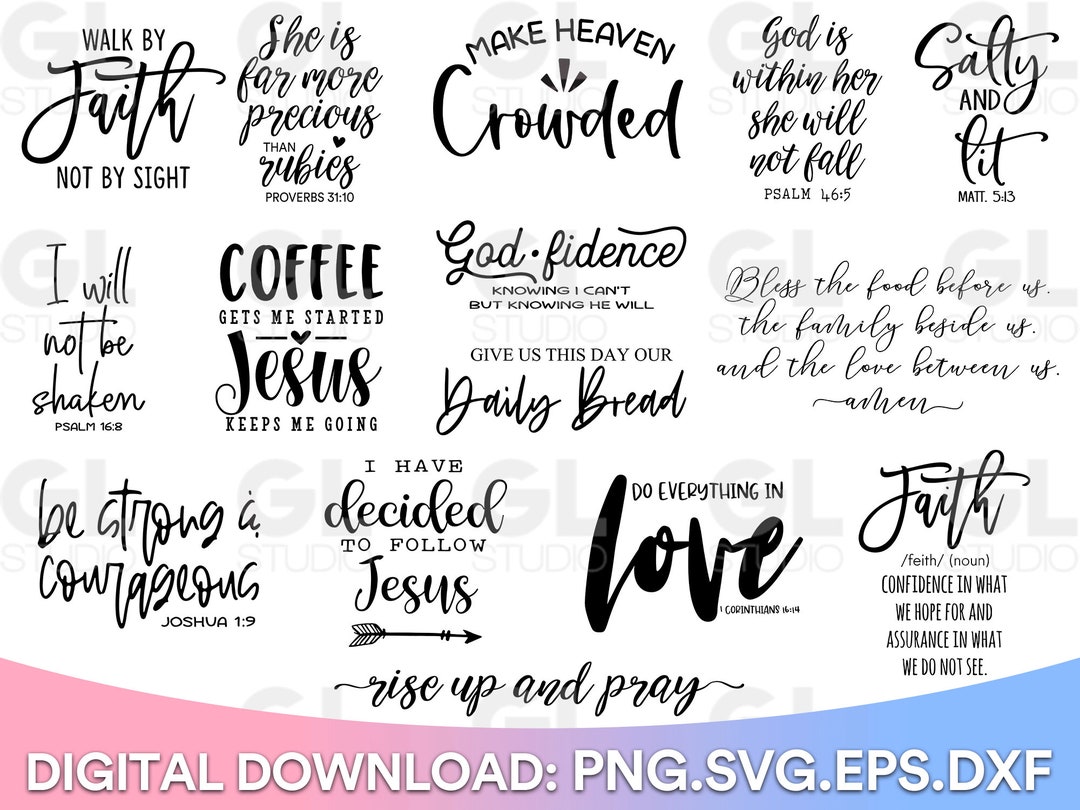 Christian Bundle, Scripture Bundle, Bible Verse Bundle, Bible Saying ...