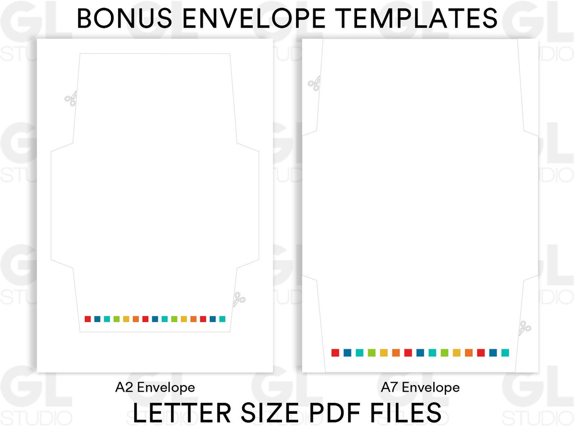 Happy Birthday Printable Card Envelope Template Birthday - Etsy