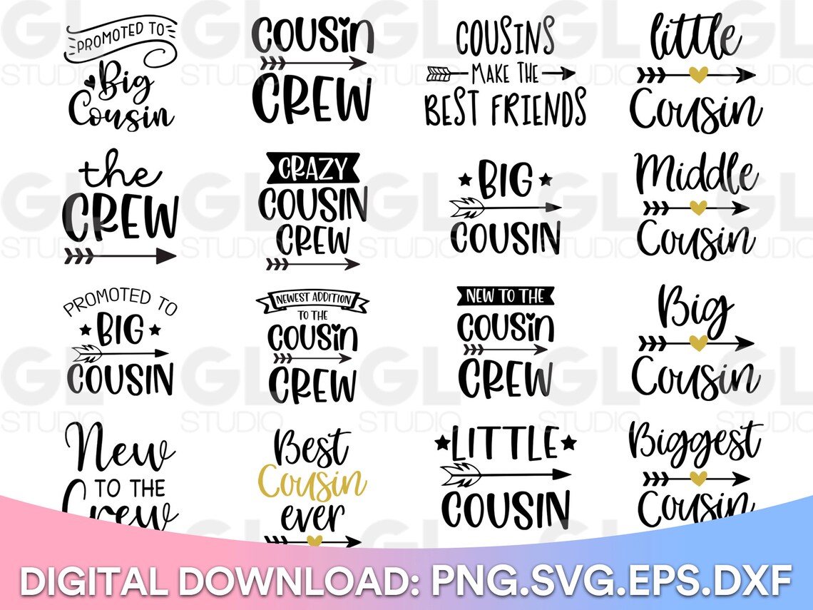 Cousin Bundle Cousins SVG Bundle Cousin Crew Svg Cousin - Etsy