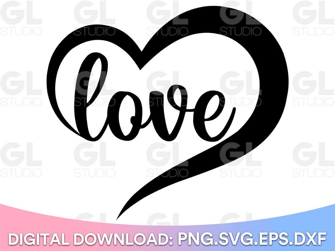 Love SVG Simply Loved Svg Dxf Png Valentine SVG Loved - Etsy