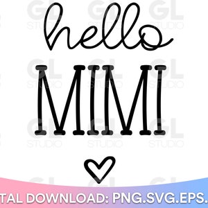 Hello Mimi Svg, Pregnancy Announcement Svg, Baby Announcement Svg ...