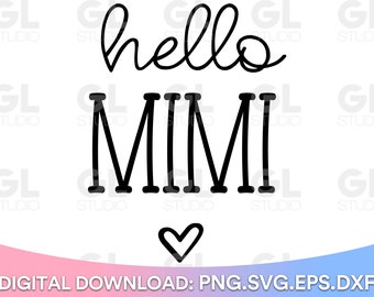 Hello Mimi Svg Pregnancy Announcement Svg Baby Announcement Svg ...
