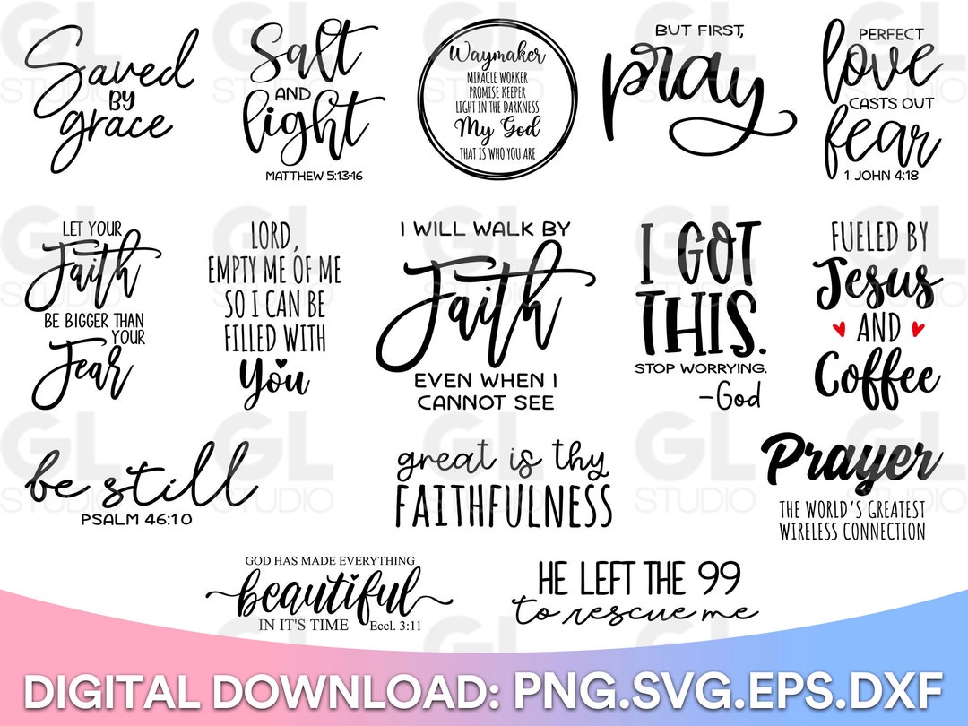 Christian Bundle, Scripture Bundle, Bible Verse Bundle, Bible Quote Svg ...