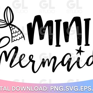 Mini Mermaid Svg, Mermaid Squad SVG, Mermaid Svg, Dxf, Summer SVG ...