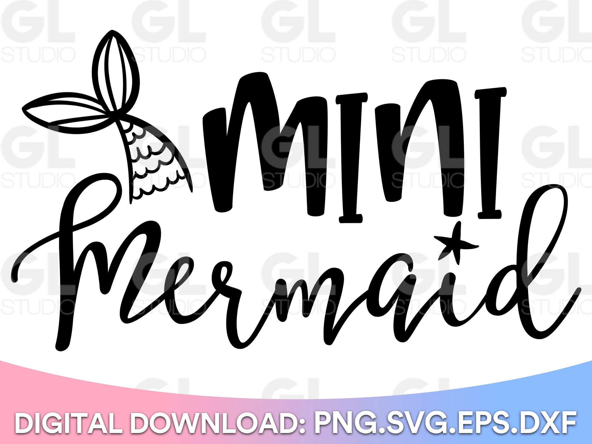 Mini Mermaid Svg Mermaid Squad SVG Mermaid Svg Dxf Summer - Etsy