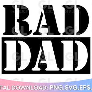 Rad Dad SVG, Daddy Svg, Dad Sayings Svg, Father's Day Svg, Daddy Svg ...