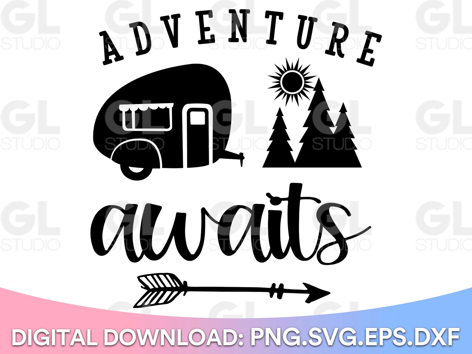 Adventure Awaits Svg Happy Camper SVG Camping Svg Dxf Png - Etsy