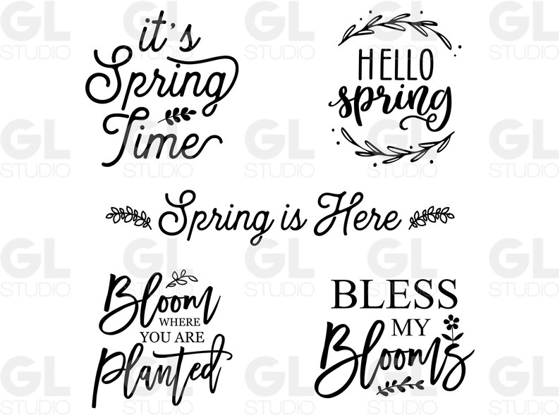 Spring Bundle, Spring Svg, Welcome Spring Svg, Dxf, Png, Spring Svg ...