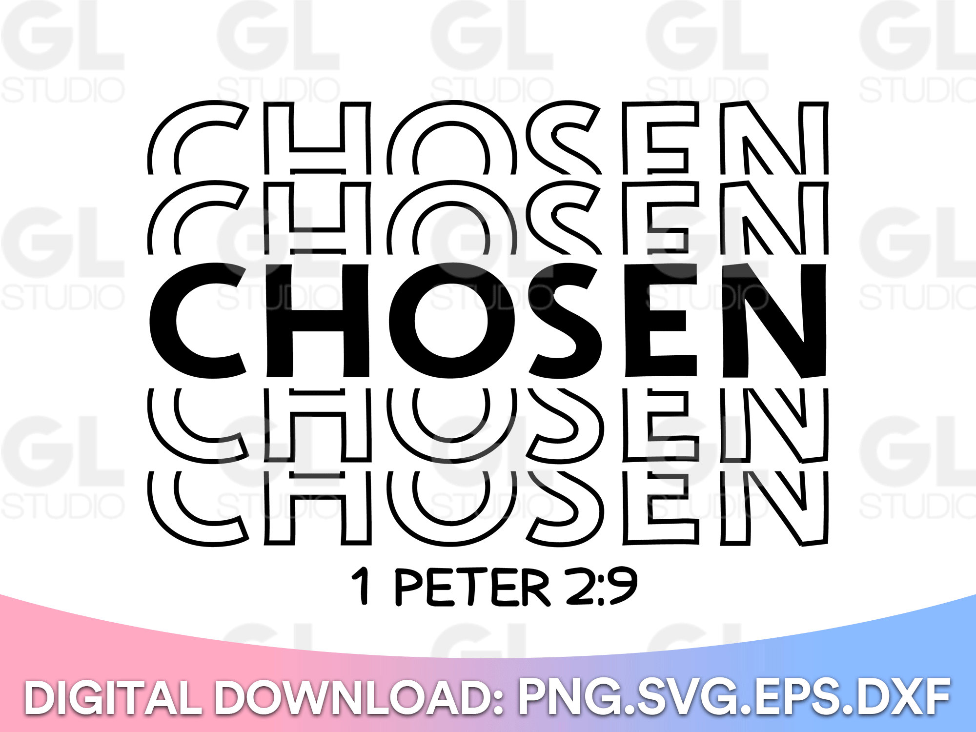 Chosen Svg Christian Svg Scripture SVG Bible Quote Svg | Etsy
