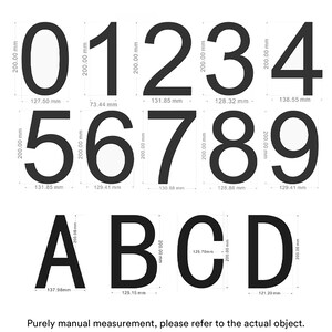 8 Inch Modern House Numbers, Architectural Building Farmhouse Door ...