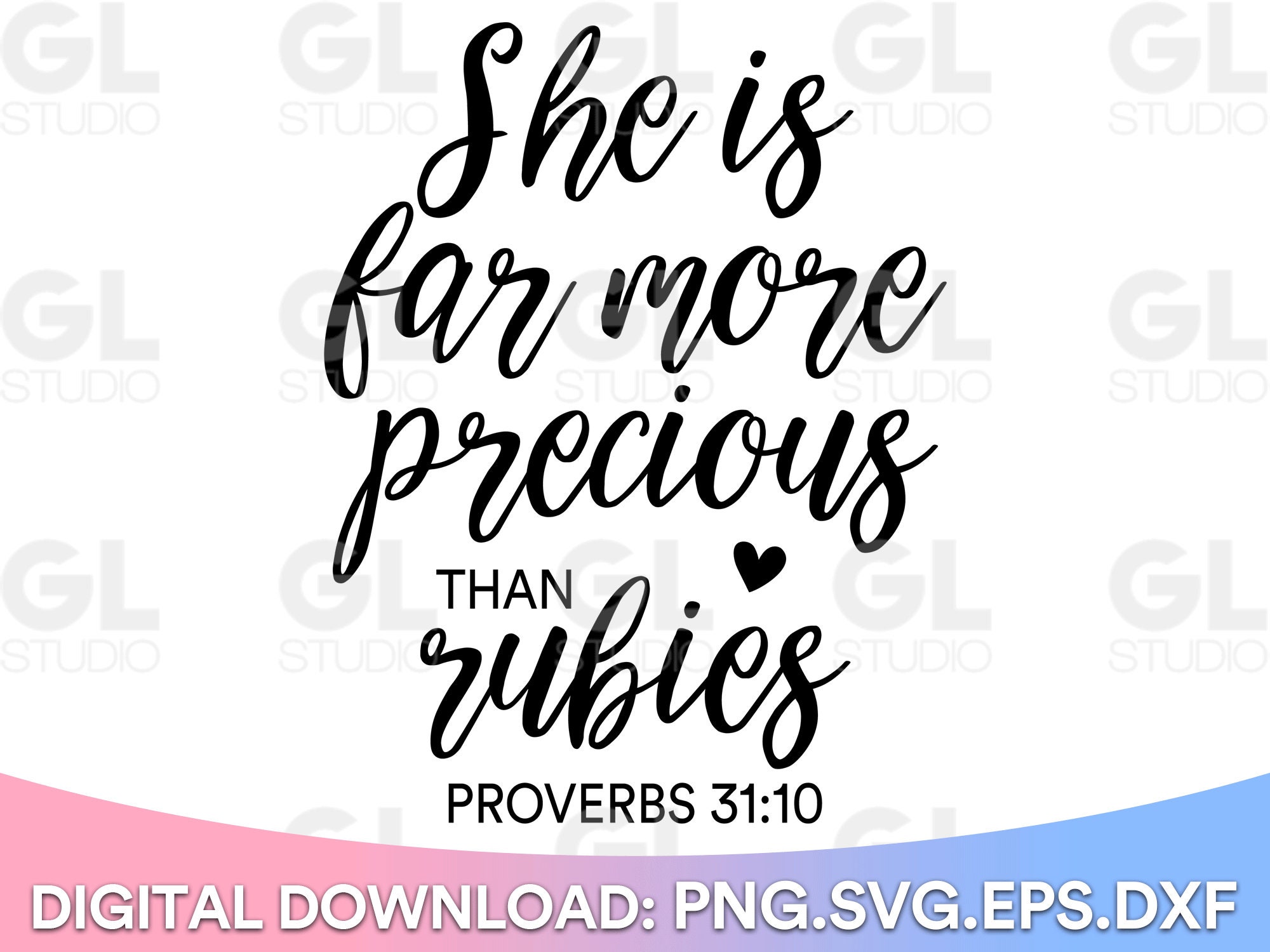 She is Far More Precious Than Rubies Svg Christian Svg Dxf | Etsy
