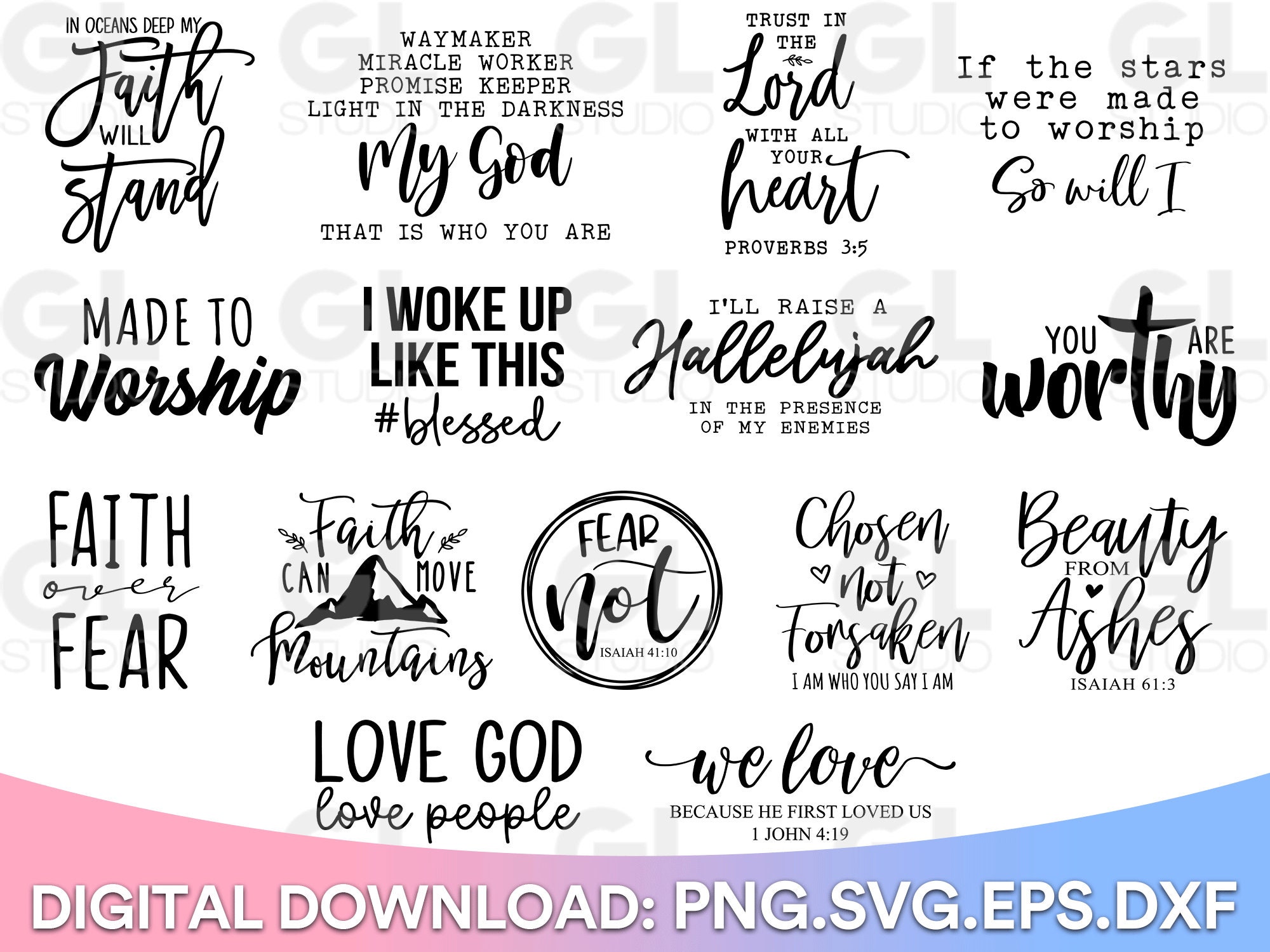 Christian Bundle Scripture Bundle Bible Verse Bundle Bible - Etsy