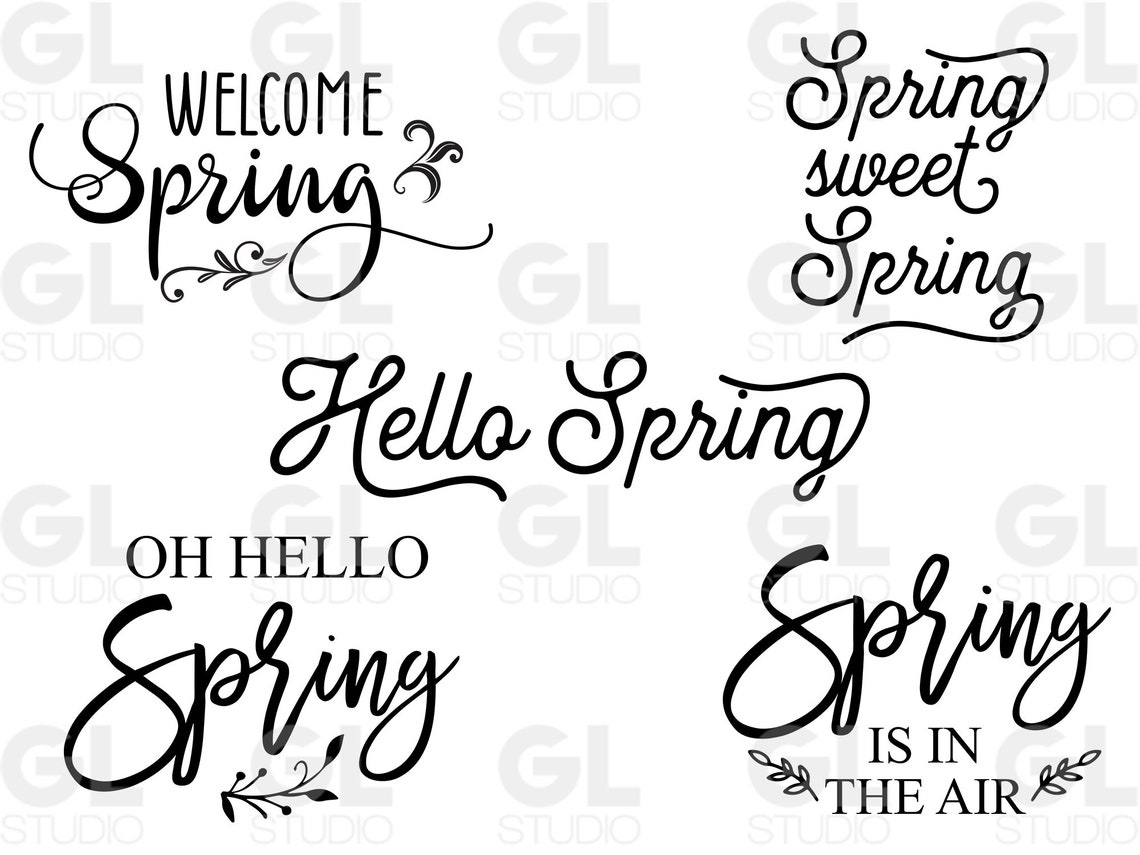 Spring Bundle Spring Svg Welcome Spring Svg Dxf Png - Etsy