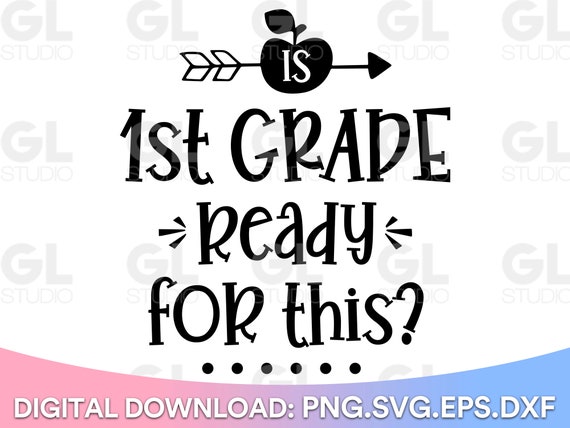 First Grade SVG Hello First Grade Svg First Day of School - Etsy