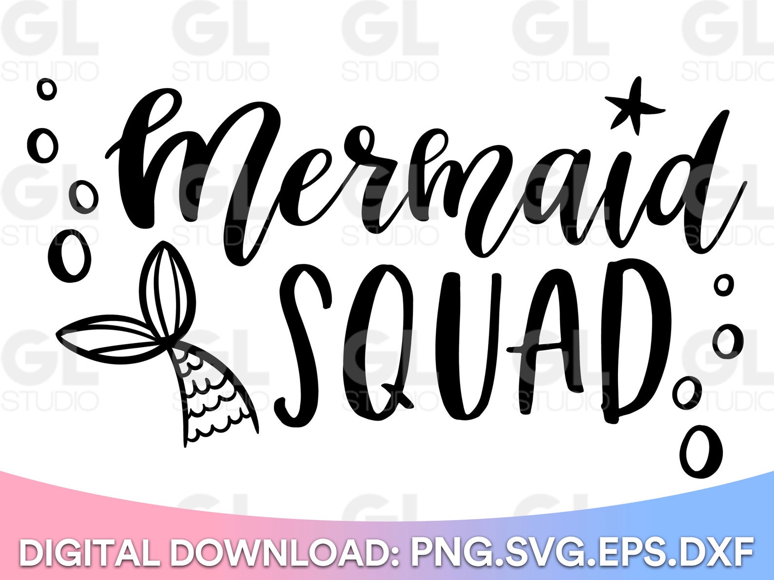 Mermaid Squad SVG Mermaid Svg Dxf Summer SVG Merbabe SVG | Etsy