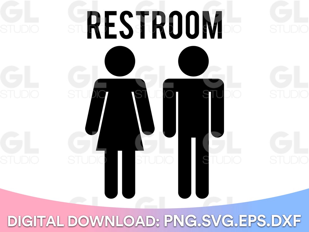 Restroom SVG Bathroom Svg Washroom Svg Bathroom Sign SVG - Etsy