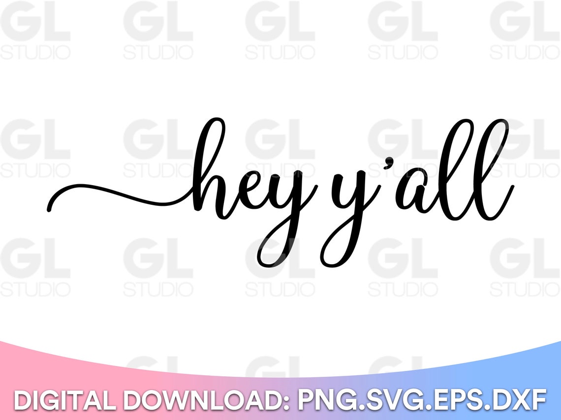 Hey Y'all Svg Hello SVG Welcome Svg Dxfpng Front Door | Etsy