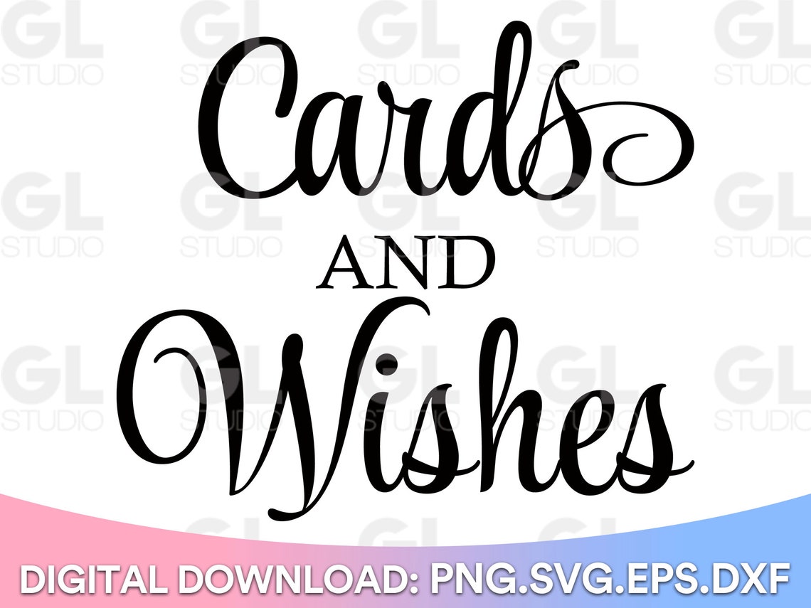 Cards and Wishes Svg Advice and Wishes Svg Wedding SVG File | Etsy