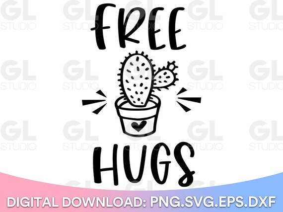 Free Hugs Svg Hug Me Svg Kisses 25 Cents Svg - Etsy