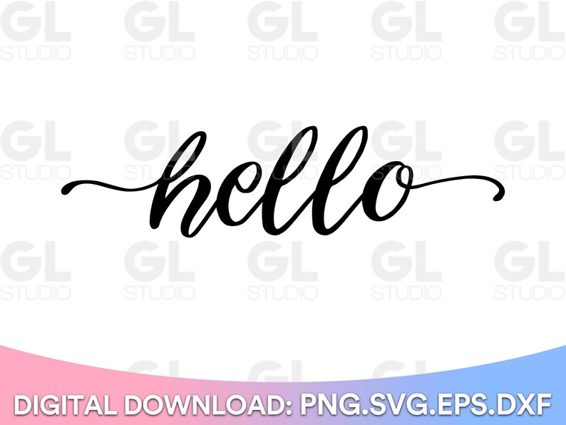 Hello SVG Welcome Svg Dxf Front Door Sign SVG Greeting - Etsy