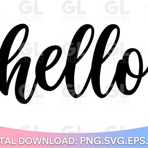 Hello SVG, Welcome Svg, Dxf, Door Sign SVG, Greeting Svg, Sign Svg ...